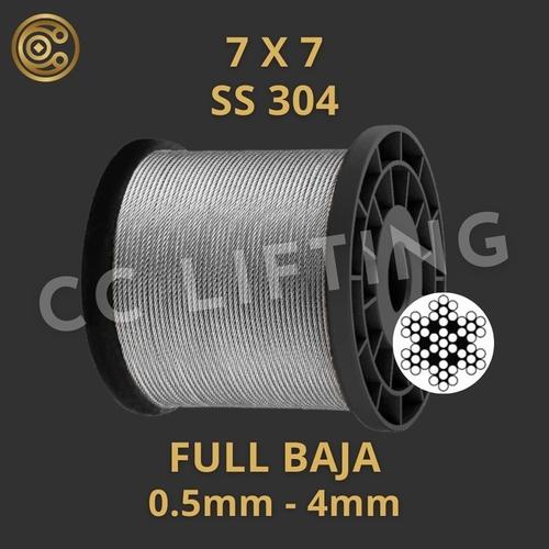 Jual Kawat Seling 1.5mm Stainless Steel / Wire Rope 1.5mm 7x7 / Kawat Sling SS 304 - Kab ...