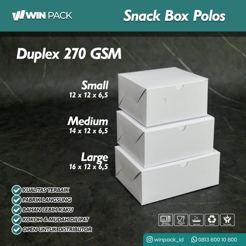 Jual Snack Box Laminasi Bagian Dalam Tahan Minyak dan Air Polos Duplex ...