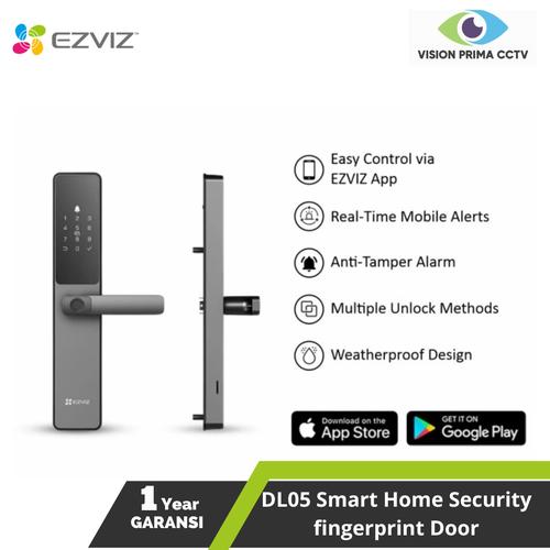 Jual EZVIZ DL05 Smart Home Fingerprint Door Handle Lock - Kota Medan ...