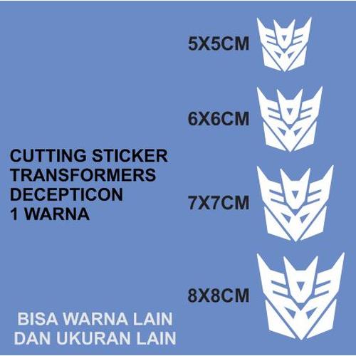 Promo Cutting Sticker DECEPTICON Transformers 1warna Stiker Transformer ...