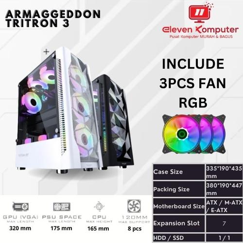 Jual Casing PC Gaming / PC Case Armaggeddon Tritron 3 ATX with ARGB Fan ...