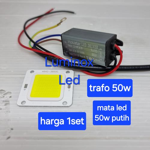 Jual trafo pju cobra 50w 50watt / driver sorot cob 50w / mata pju cobra 50w 50 watt putih 1set ...