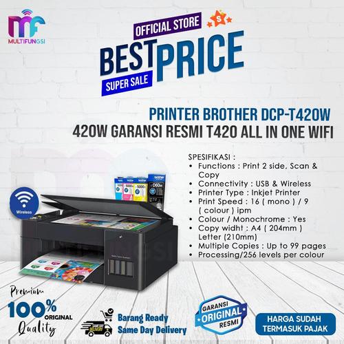 Jual Printer Brother DCP-T420W / 420W Garansi Resmi T420 All in One ...