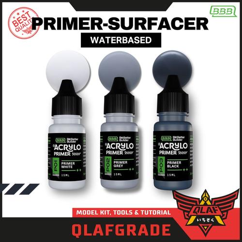 Jual ACRYLO PRIMER SURFACER Cat ACRYLIC Handbrush Airbrush Gundam Model ...