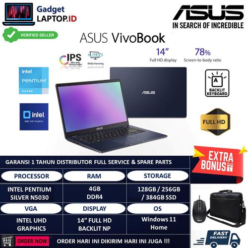 Jual laptop asus vivobook L410MA INTEL N4020 RAM 4GB SSD 512GB NUMBPAD ...