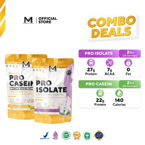 Promo [BUNDLE] MUSCLE FIRST Pro Isolate 2lbs + Pro Casein 2lbs - Banana ...