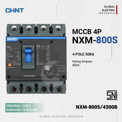 Jual MCCB Breaker Fixed 4P 800A 50kA 4 Pole NXM-800S/4300B CHINT ...