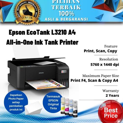Jual Epson Printer L3210 All In One Multifunction (Print Scan Copy ...