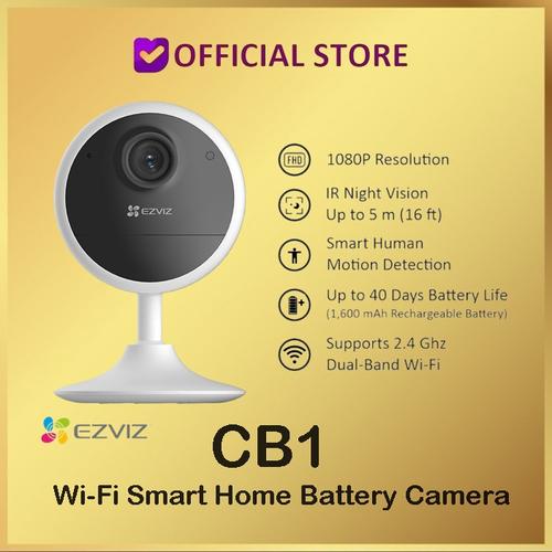 Promo Ezviz CB1 Smart Home WiFi Battery IP Camera CCTV Indoor Type C CB ...