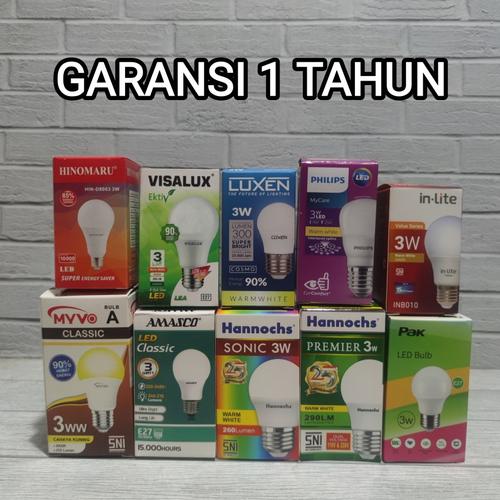 Jual LAMPU LED 3W GARANSI 1 TAHUN - PUTIH CDL 6500K - PUTIH CDL 6500K ...