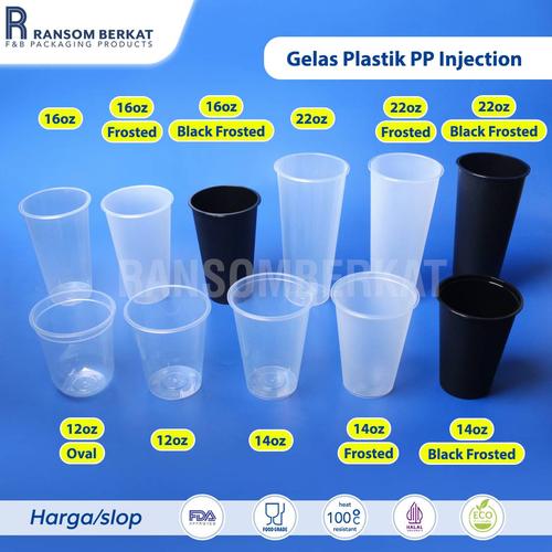 Jual Gelas Plastik Plastic Cup PP Injection - 12oz, Tanpa Lid - Kab ...