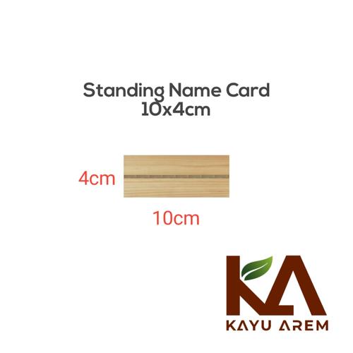 Jual [ Kayu Jati Asli ] Standing Tatakan Kartu Nama Kayu / Tempat ...