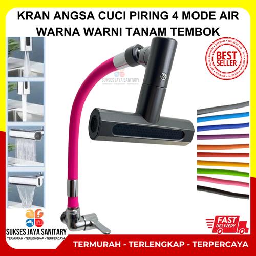 Promo Kran Angsa Flexible 4 Mode Tanam Tembok / Keran Cuci Piring ...