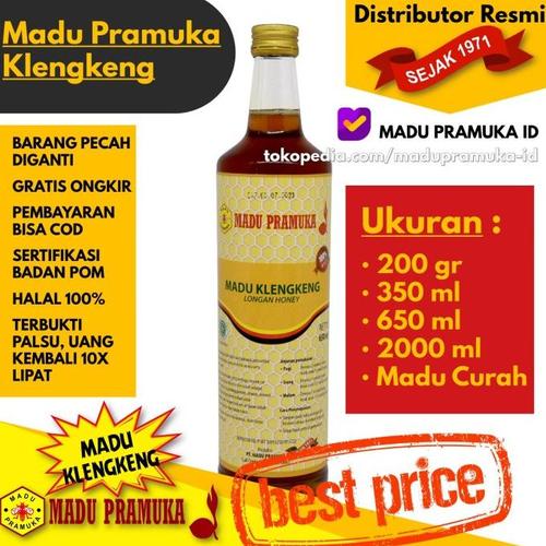 Jual Madu Pramuka Klengkeng 350 ML 650 ML 2000 ML 350ML 650ML 2000ML 2L ...