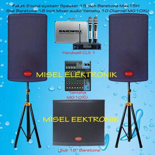 Jual Paket Sound System Outdor Speaker BareTone 15Inch MAX15H ...