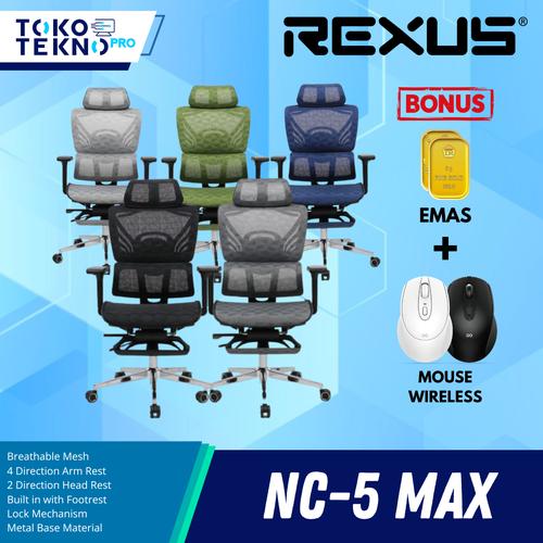 Promo Rexus NC5 Max / NC-5 Max Kursi Ergonomic Jaring Office Chair ...