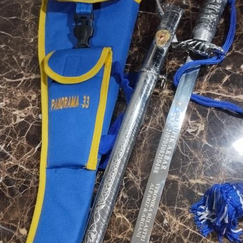 Jual pora upacra pama TNI AD tas lis kuning tebal bordil nama dan logo ...