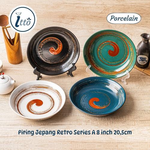 Promo Piring Jepang Retro Series A 8inch 20,5cm Porcelain Keramik ...