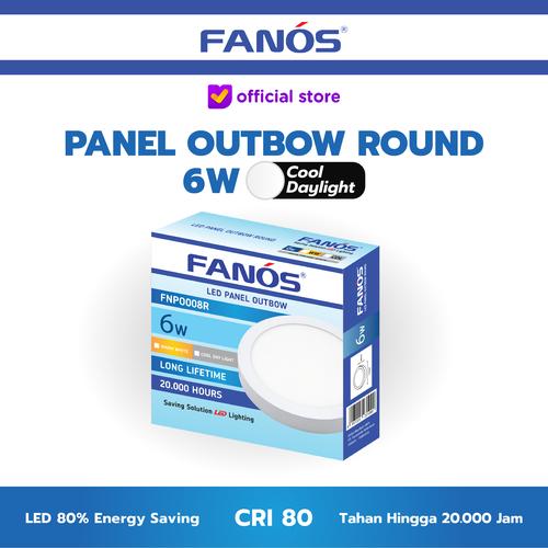 Promo Lampu LED Fanos Lampu LED Panel Outbow Round 6WATT - Warm White ...