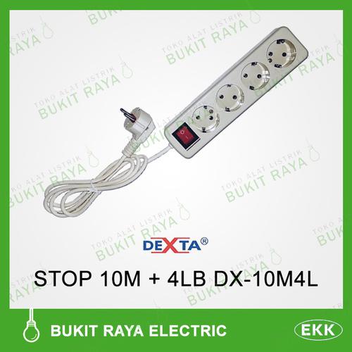 Jual Dexta Stop Kontak Arde 4 Lubang dengan Kabel 10m DX-10M4L 10 Meter ...