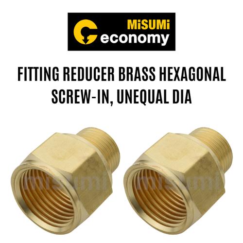 Jual Screw Fitting / Vlock Sock Reducer Brass Hexagonal, Unequal Dia ...