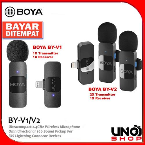 Jual Boya BY-V1/V2 Ultra-Compact 2.4Ghz Wireless Microphone for iphone ...