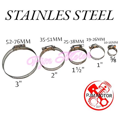 Jual KLEMAN SELANG STAINLES STEEL klem plat selang pengikat selang ...