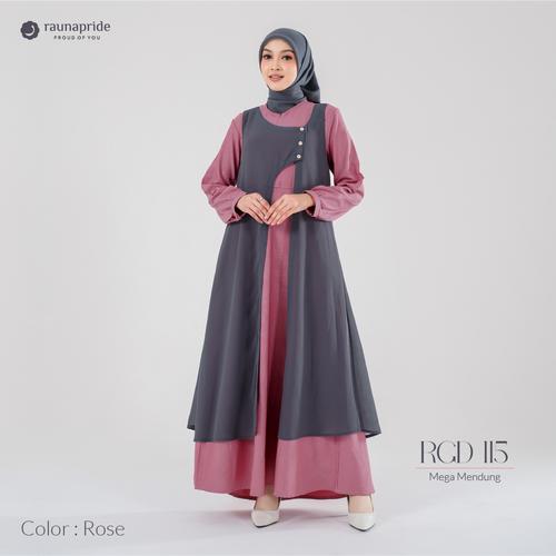 Jual Rauna Pride - Baju Muslim Wanita - Gamis Dewasa 115 Rose - Rose, L ...
