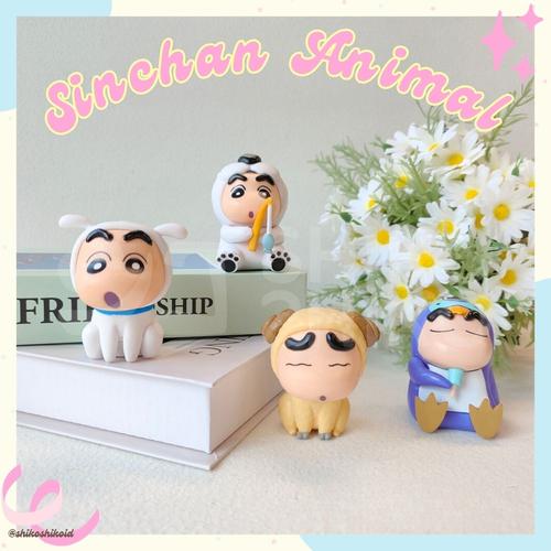 Jual FGCsc Figur Mini Chibi Shinchan Shiro Anjing Kambing Beruang ...