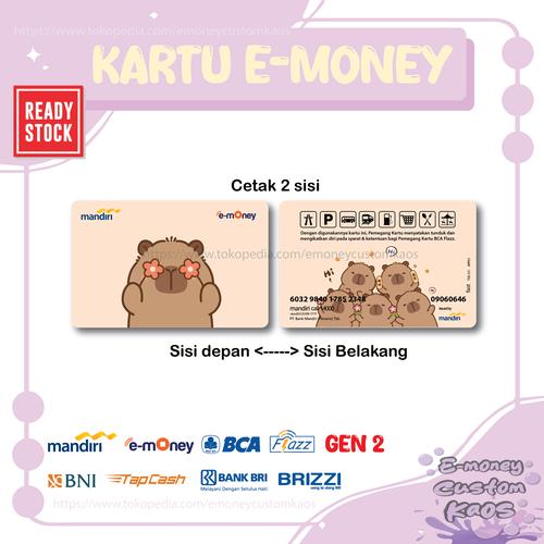 Jual KARTU E MONEY E TOLL CAPIBARA LUCU ANIMAL E-MONEY MANDIRI BCA BNI ...