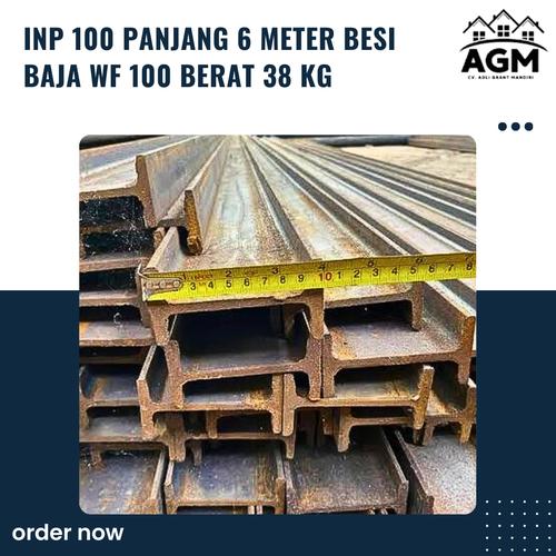 Jual INP 100 panjang 6 meter besi baja wf 100 berat 38 kg - Kota ...