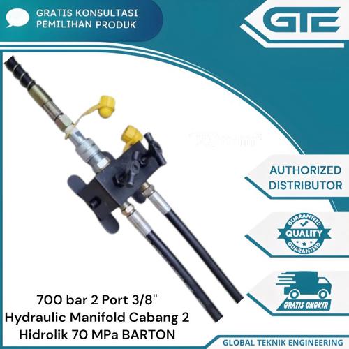 Jual 700 bar 2 Port 3/8" Hydraulic Manifold Cabang 2 Hidrolik 70 MPa ...
