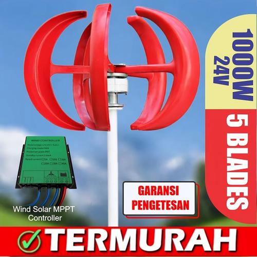 Jual PLTB Generator Wind Turbine Vertical 300W Turbin Angin / Turbin ...