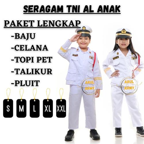 Jual BAJU SERAGAM TNI AL ANAK SETELAN TNI ANGKATAN LAUT ANAK TK PAUD SOKOLAH TNI AL AD AU ANAK ...