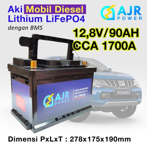 Promo ACCU AKI LITHIUM BATTERY BATERAI LiFePo4 MOBIL AJR POWER DIN84 ...