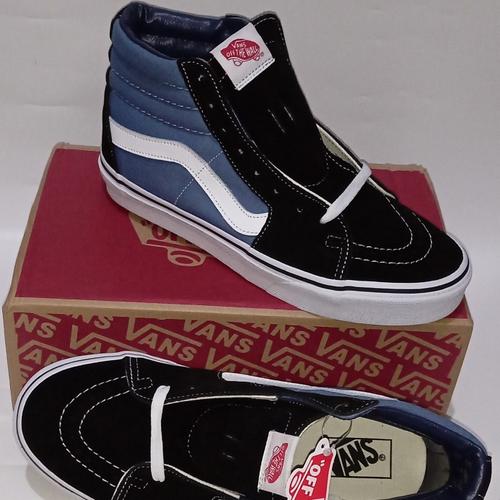 Jual Sepatu Sneakers Pria Vans Sk8-Hi Navy Classic size 42 27 Original ...
