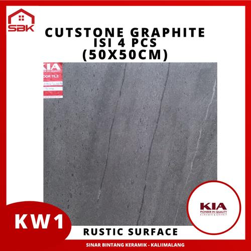 Jual Keramik Lantai Rectifed 50x50 Cutstone Graphite - Jakarta Timur ...