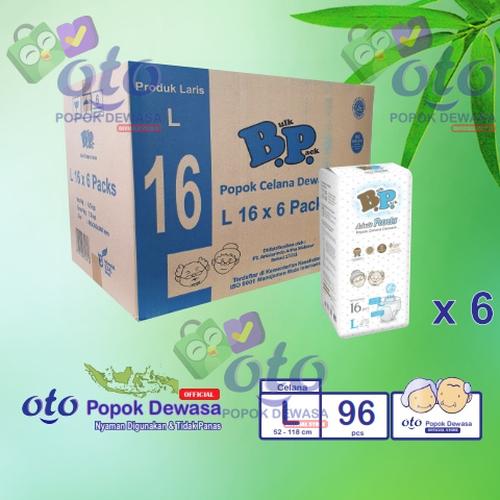 Promo BP Diapers Popok Dewasa PANTS Adult Celana uk L 16 pcs x 6 ( 96 ...