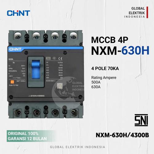Jual MCCB Breaker Fixed 4P 500A 70kA 4 Pole NXM-630H/4300B CHINT ORIGINAL - Jakarta Barat ...