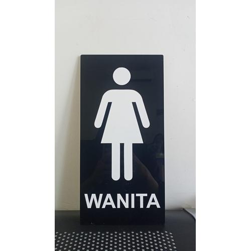 Jual Sign Toilet Minimalist Signage Acrylic Papan Tanda Toilet Akrilik ...