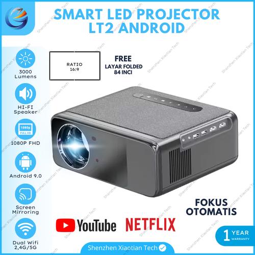 Promo Smart Proyektor LT2 Android Wifi 3000 Lumens | Proyektor Android ...