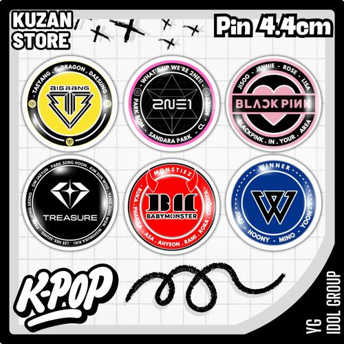 Jual Pin Logo KPOP 4.4 cm (YG Idol Group Logo) / Pin Badge / Pin Button ...