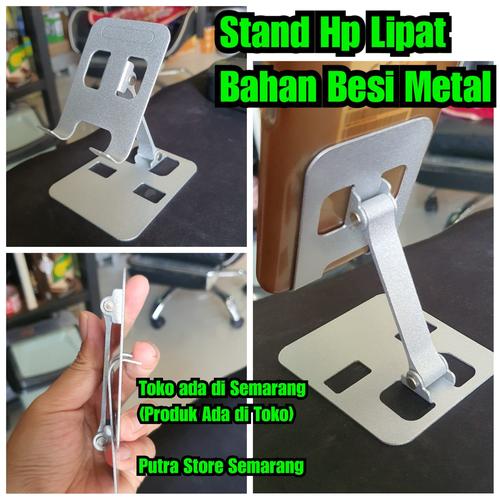 Jual Stand hp lipat besi stand hp besi dudukan Hp besi Metal holder Hp ...