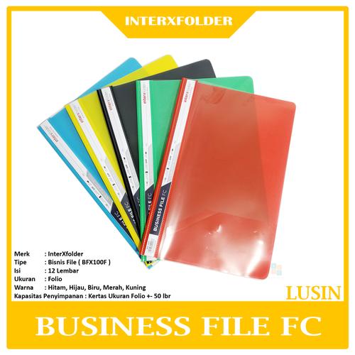 Jual INTERXFOLDER - Business File Map Plastik Ukuran F4 - LUSIN - Biru ...