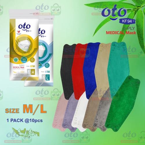 Jual OTO Masker Medis KF94 5Ply Earloop Medical Mask 5 lapis 2 pack @10 ...
