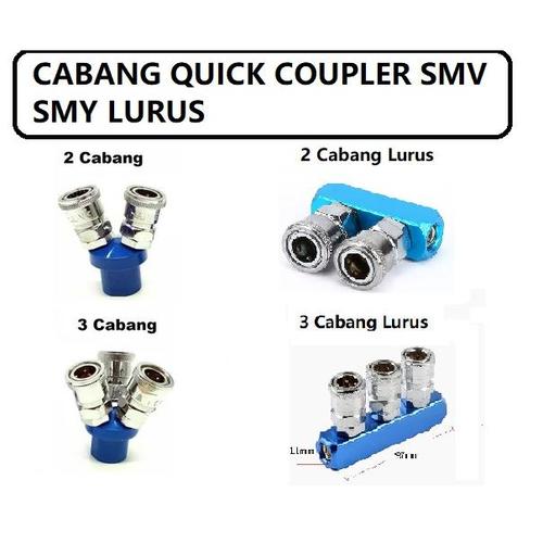 Jual Quick Coupling Cabang Coupler Kopler Sambungan Selang Angin ...