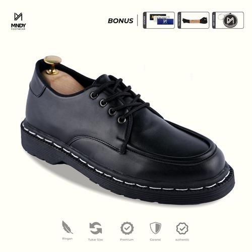 Promo MNDY Official - Prof Black - Sepatu Pantofel Docmart Hitam Pria ...