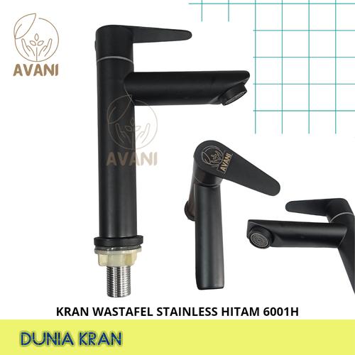 Jual KRAN WASTAFEL STAINLESS HITAM 18 CM KRAN BAMBU STAINLESS BLACK KRAN CUCI TANGAN AVANI 6001H ...