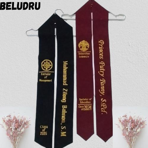 Jual selempang wisuda 2 sisi /selempng wisuda kalung/selempang wisuda ...