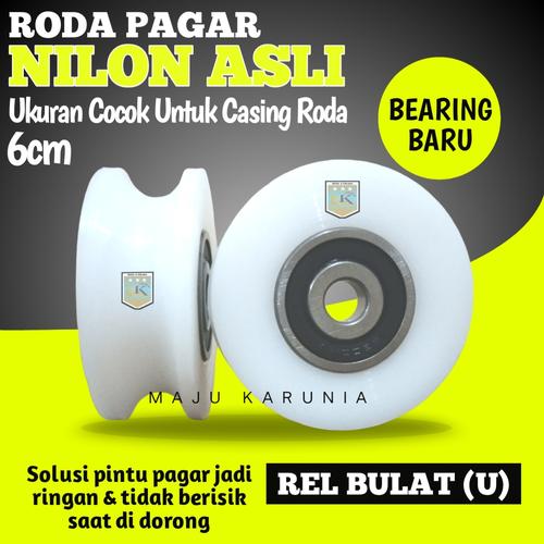 Jual Roda Pagar Besi Nilon (Tanpa Rumah) Ukuran 6cm / Rel Bulat (U ...